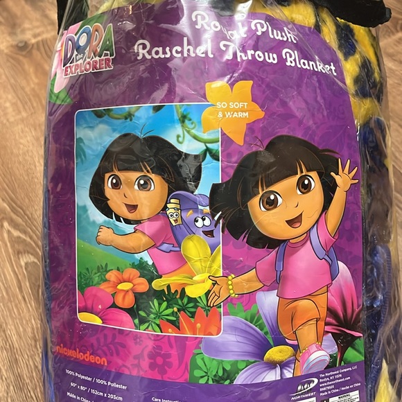 Nickelodeon | Bedding | Dora The Explorer Royal Plush Raschel Throw ...